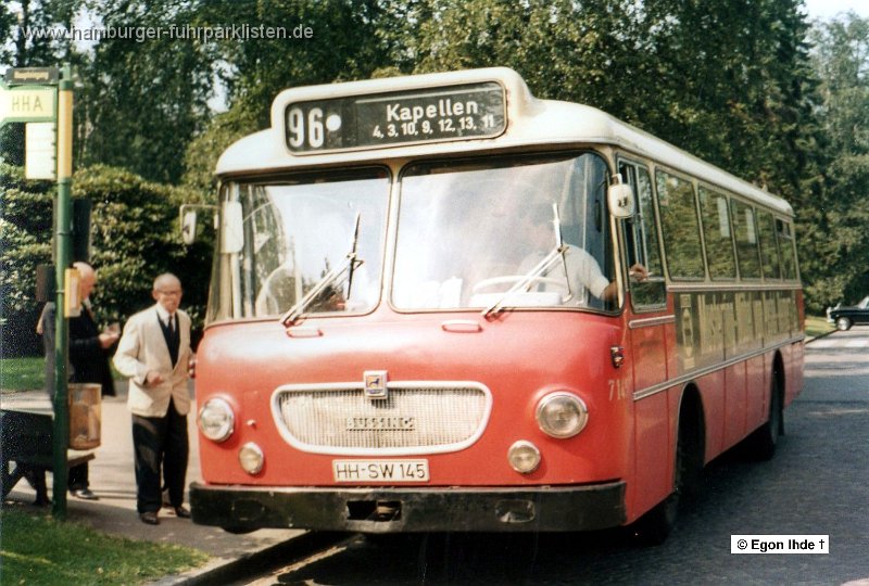 HHA, Wagen 7100 bis 7061, Baujahr 1960/61, Typ Büssing 11R / U7 H ...