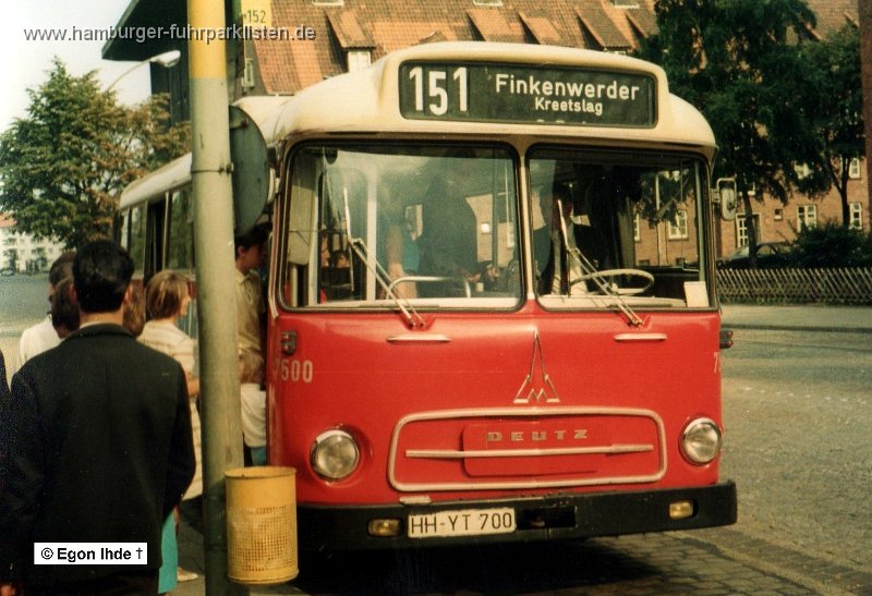 HHA, Wagen 7485 bis 7539 & 7640, Baujahr 1965, Typ Magirus-Deutz 150 S ...